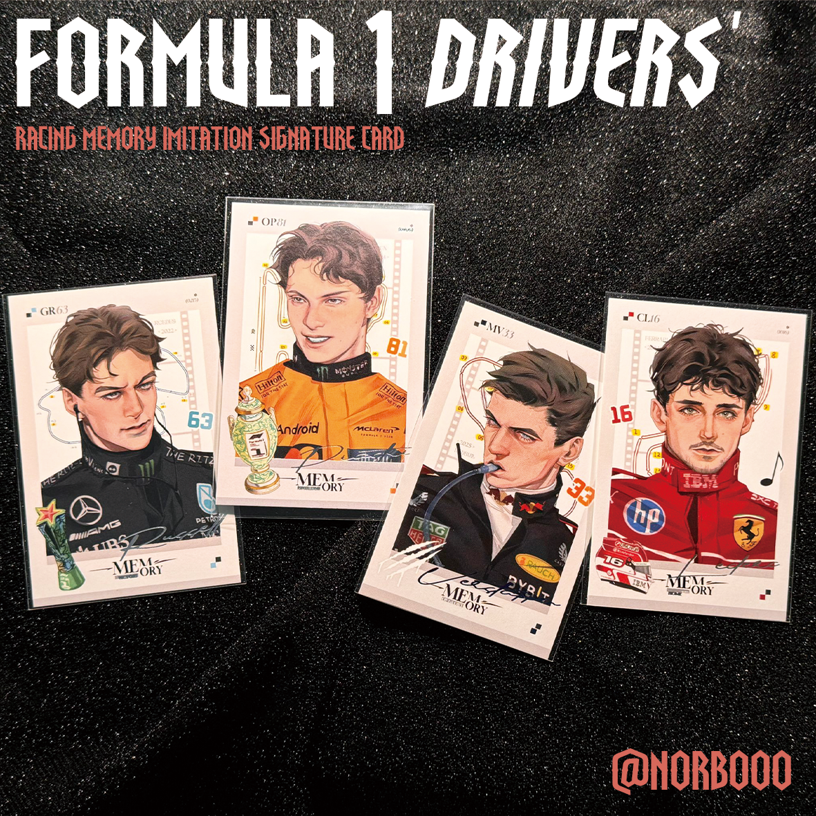 [In stock] Drivers' Racing memory imitation signature cards&badge ...