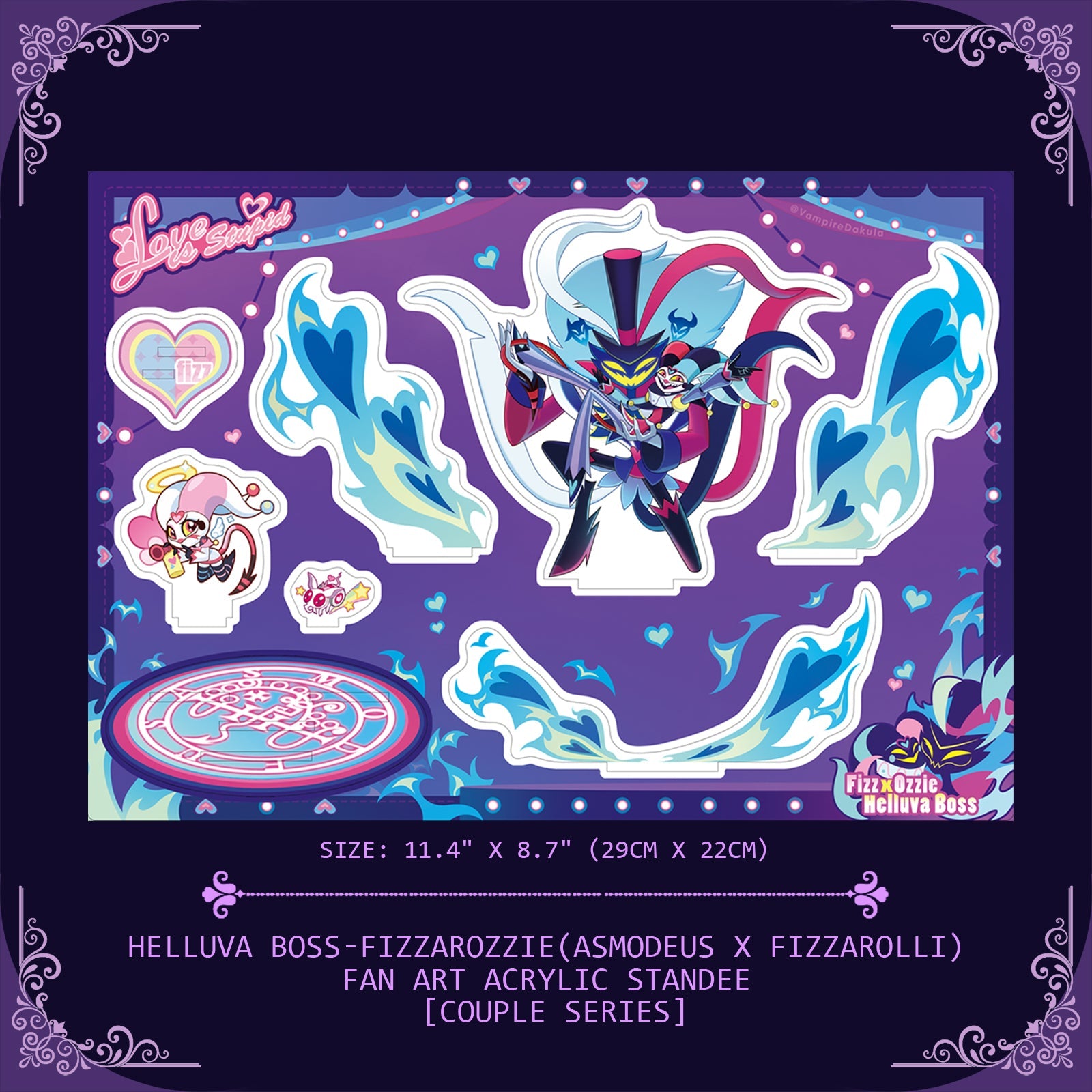 Helluva Boss Fizzarozzie-Fan Art Acrylic Standee-Couple Series – StarrToy