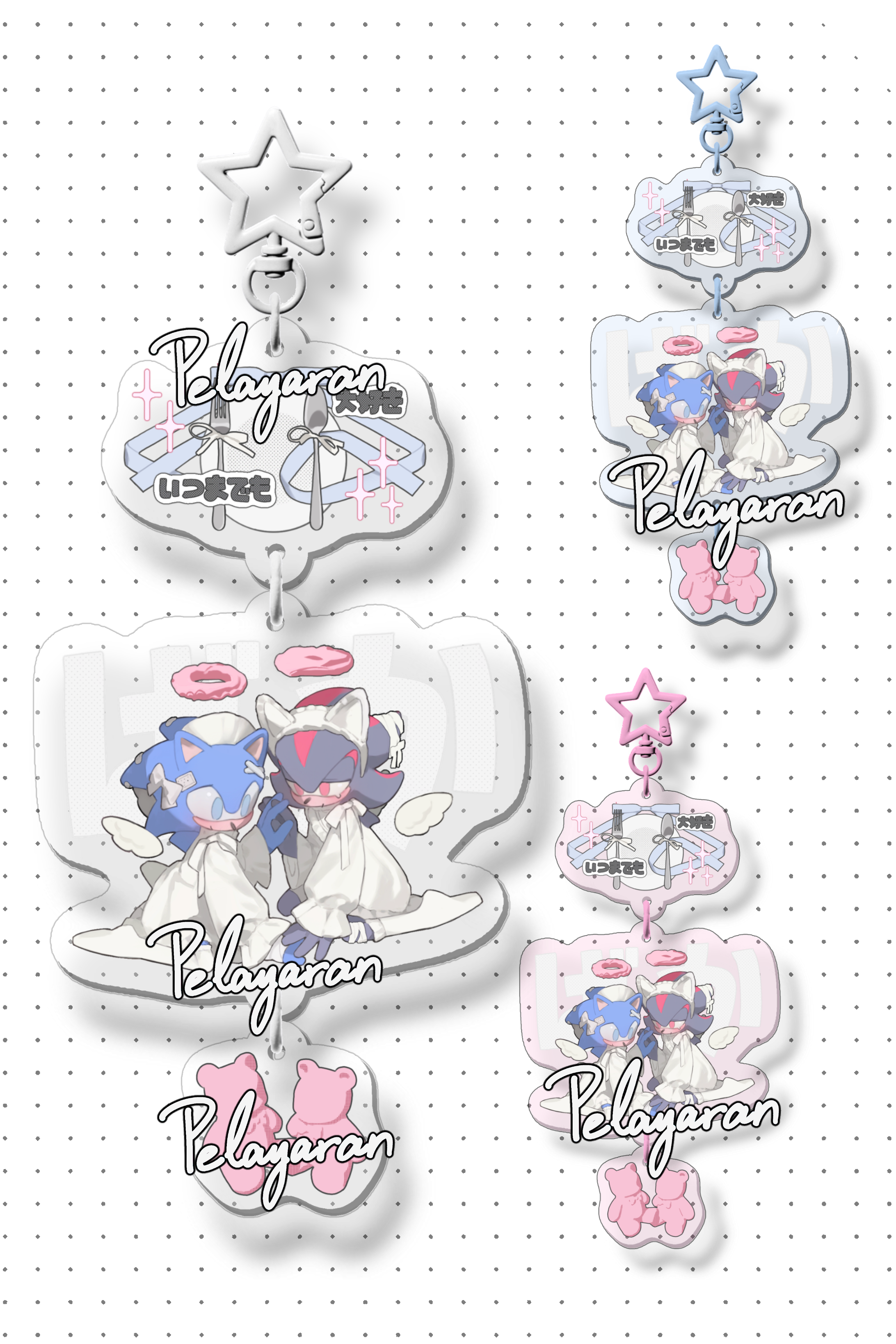 Sonic & Shadow Acrylic Keychain – StarrToy