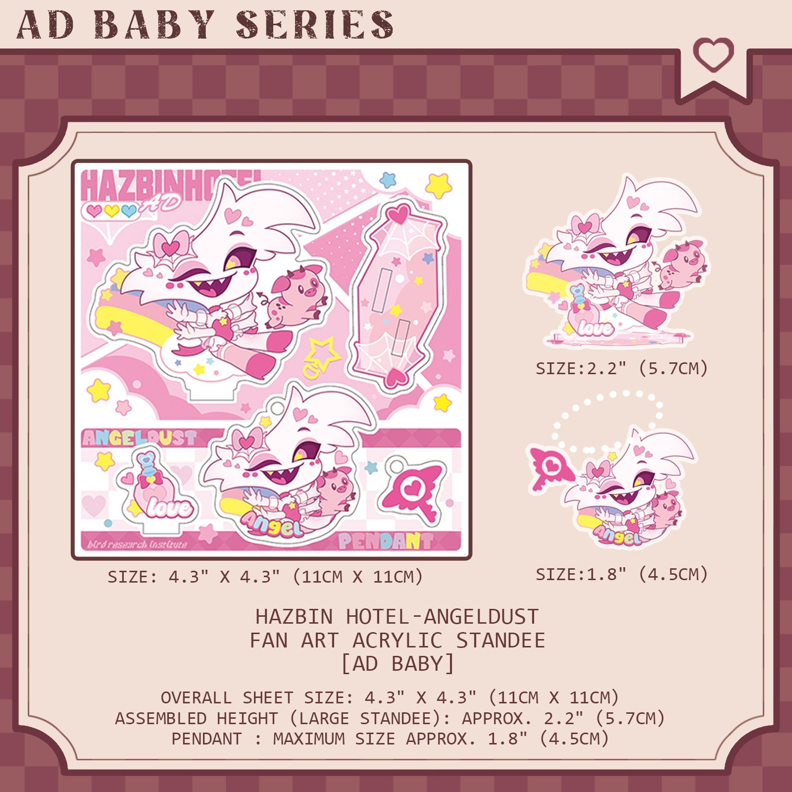 HH Angel Dust-Fan Art Acrylic Standee-AD Baby – StarrToy