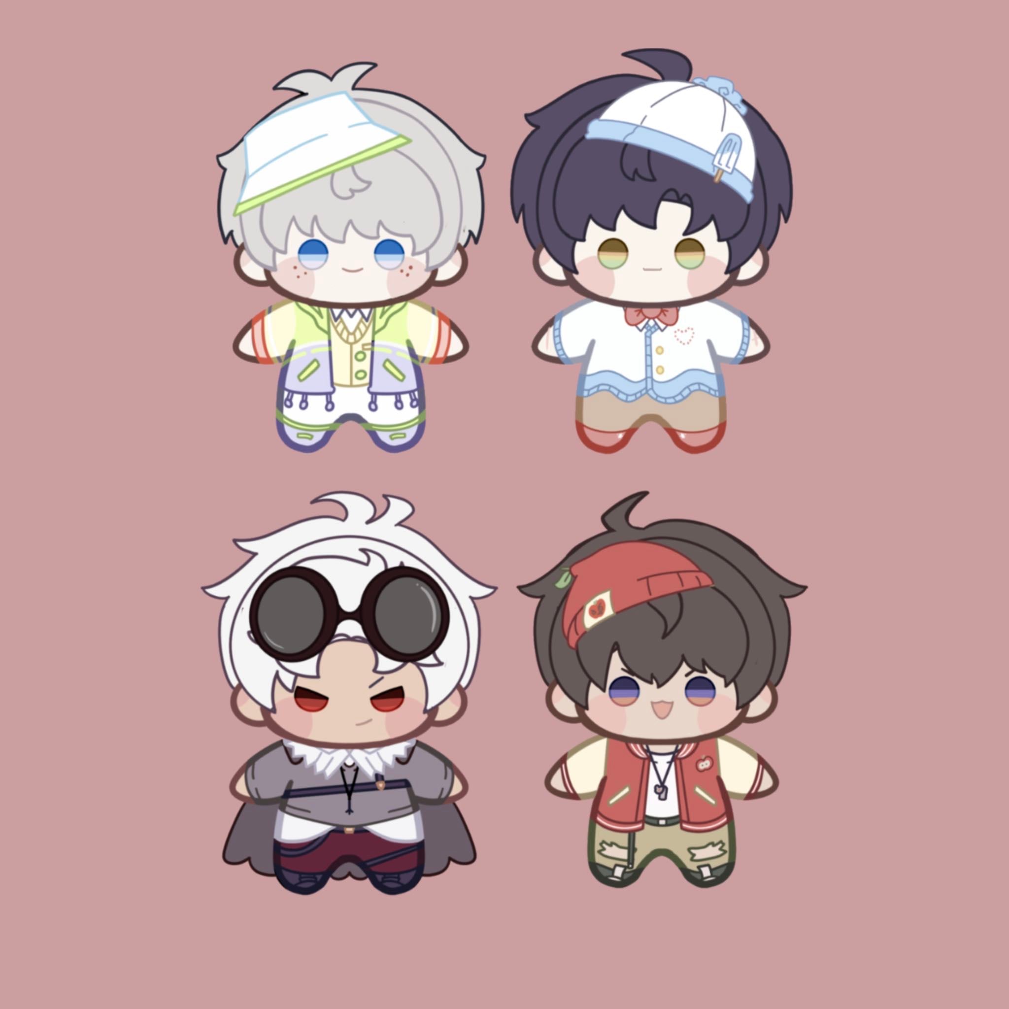 Caleb&Sylus&Zayne&Xavier – 10 cm Plush Dolls – StarrToy
