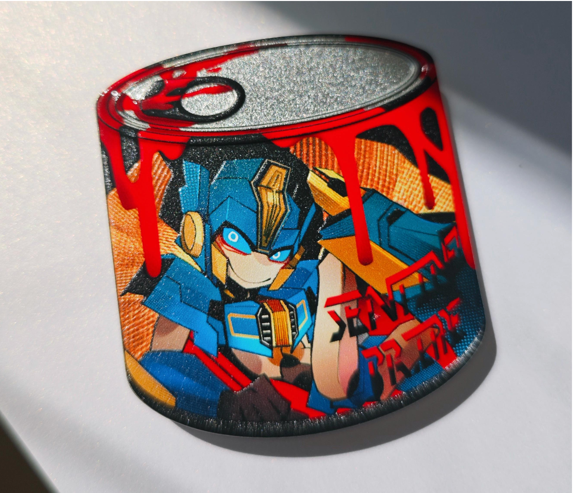 Canned Sentinel Prime Printed Pin – StarrToy