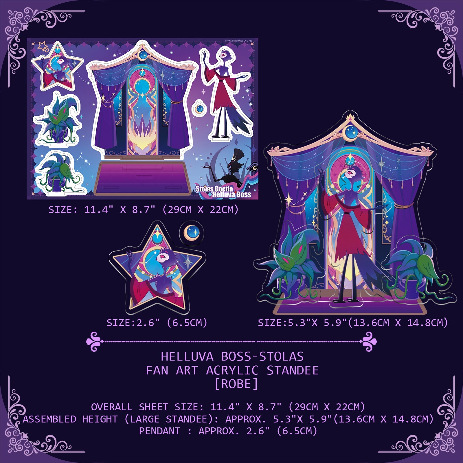 HB stolas-Fan Art Acrylic Standee-robe – StarrToy